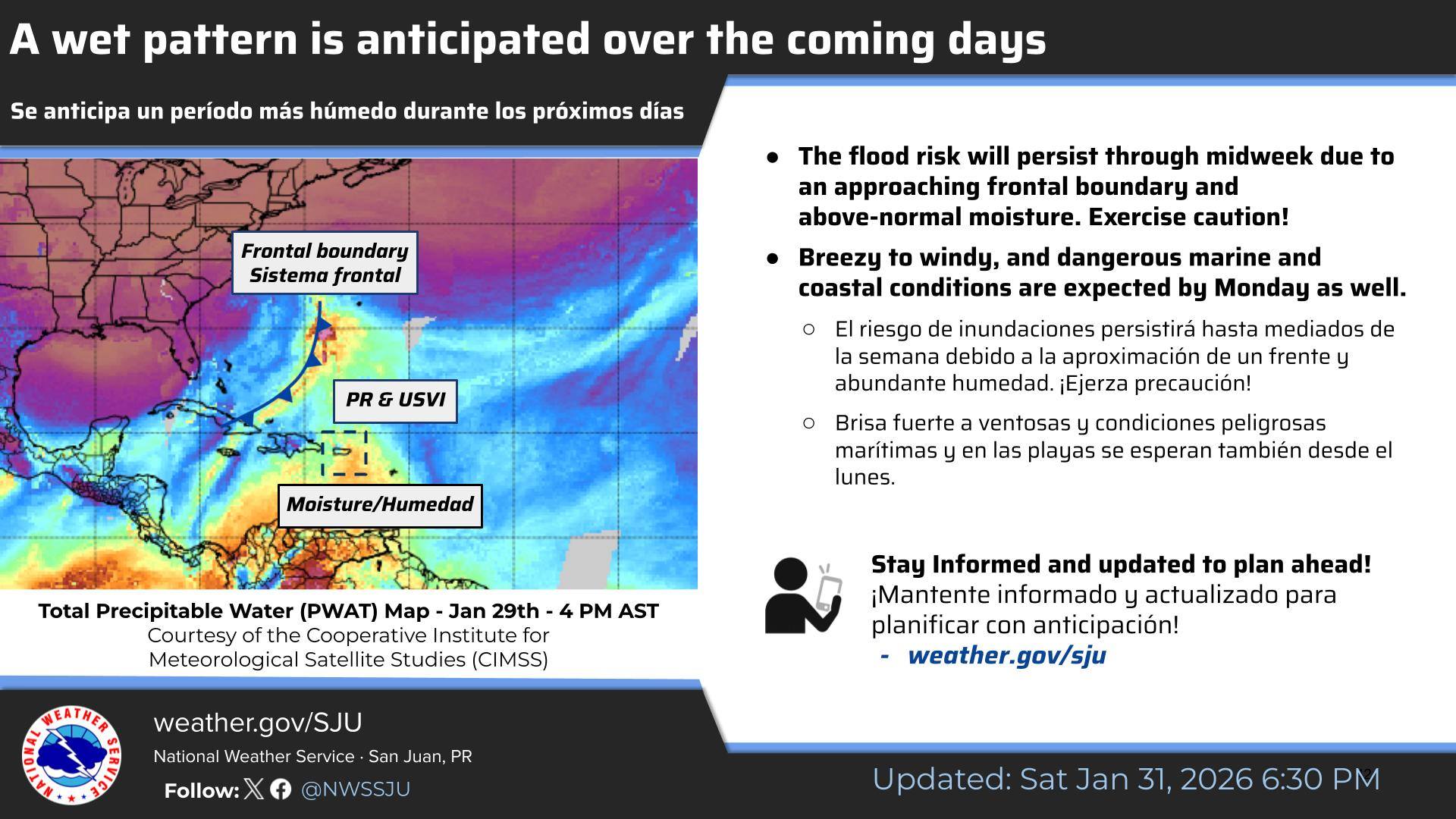 NWS Forecasts Unsettled Weather, Choppy Seas for USVI and Puerto Rico ...
